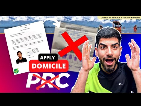 How to apply Domicile Certificate Without PRC in J&K 📑 | Apply Domicile without State Subject 2023