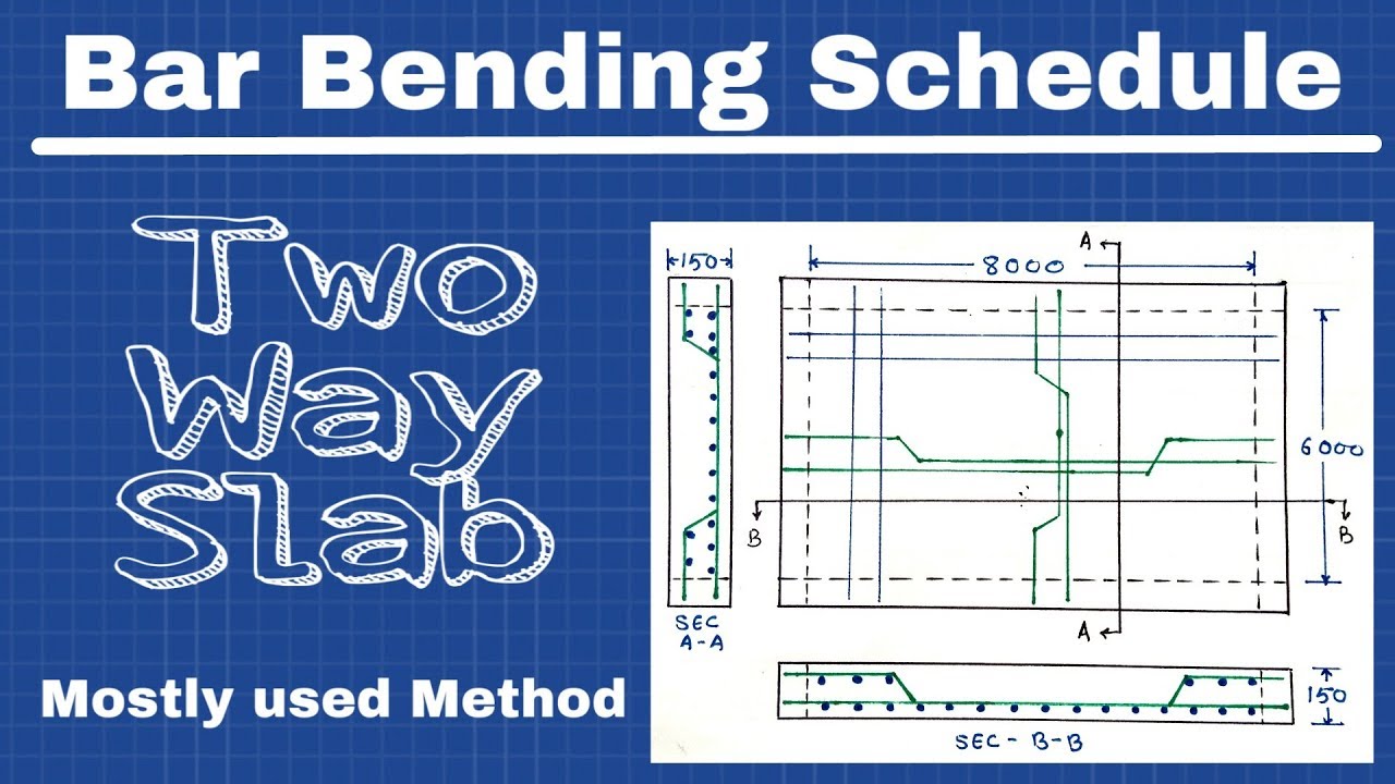 Bar Bending Schedule of two way slab | bbs of two way slab | Engineering tactics