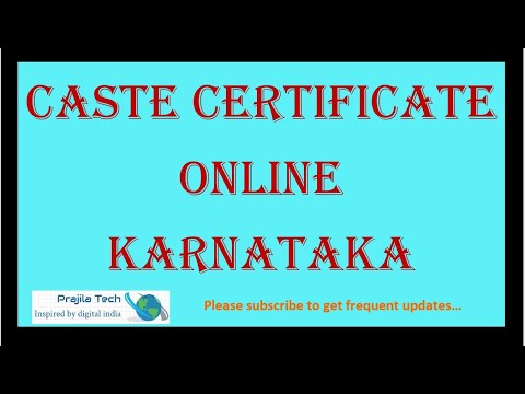 Get|Apply Caste Certificate Online in Karnataka Through SAKALA 2020