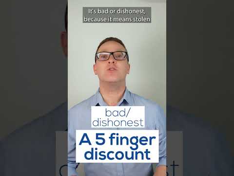 English slang - A five finger discount