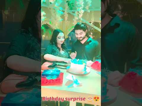 Birthday surprise by my wife 🎉💝🎁 #birthdaysurprise #birthdaystatus #birthdaycake #husbandwife