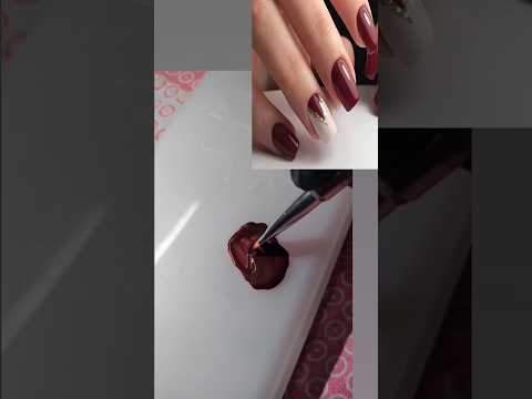 Make burgundy nail polish (colour mixing)💅#nailart #shorts #youtubeshorts