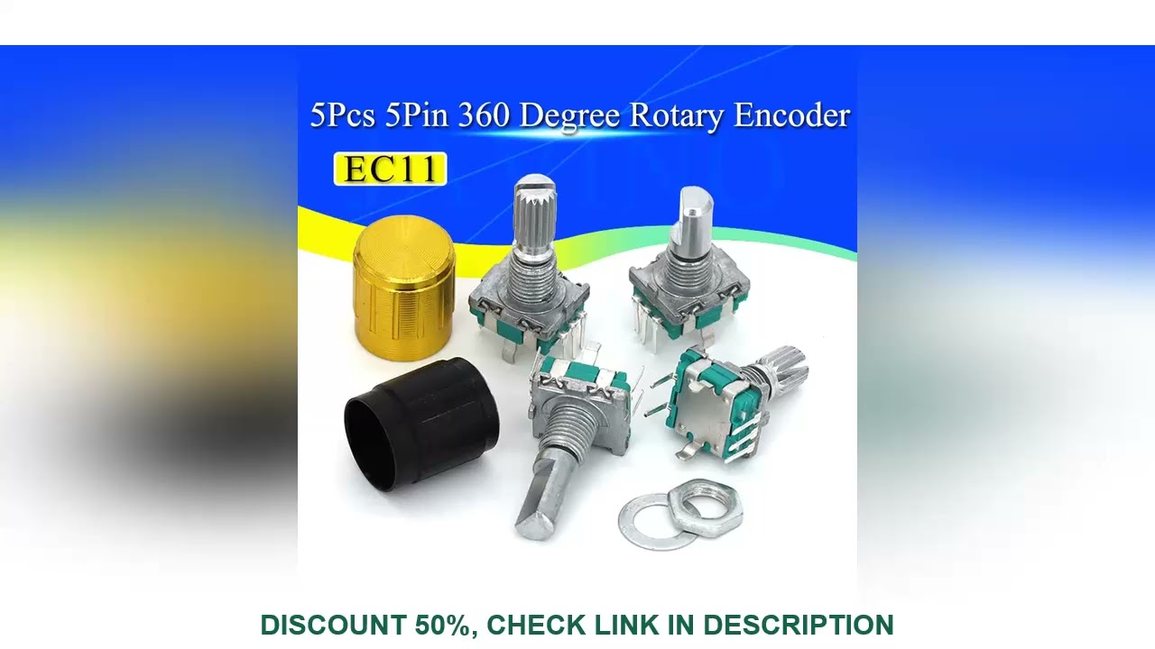 5PCS/LOT 20 Position 360 Degree Rotary Encoder EC11 w Push Button 5Pin Handle Long 15/20MM With A Bu