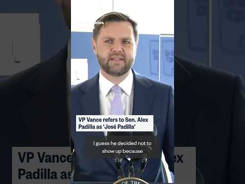 VP Vance refers to Sen. Alex Padilla as 'José Padilla'