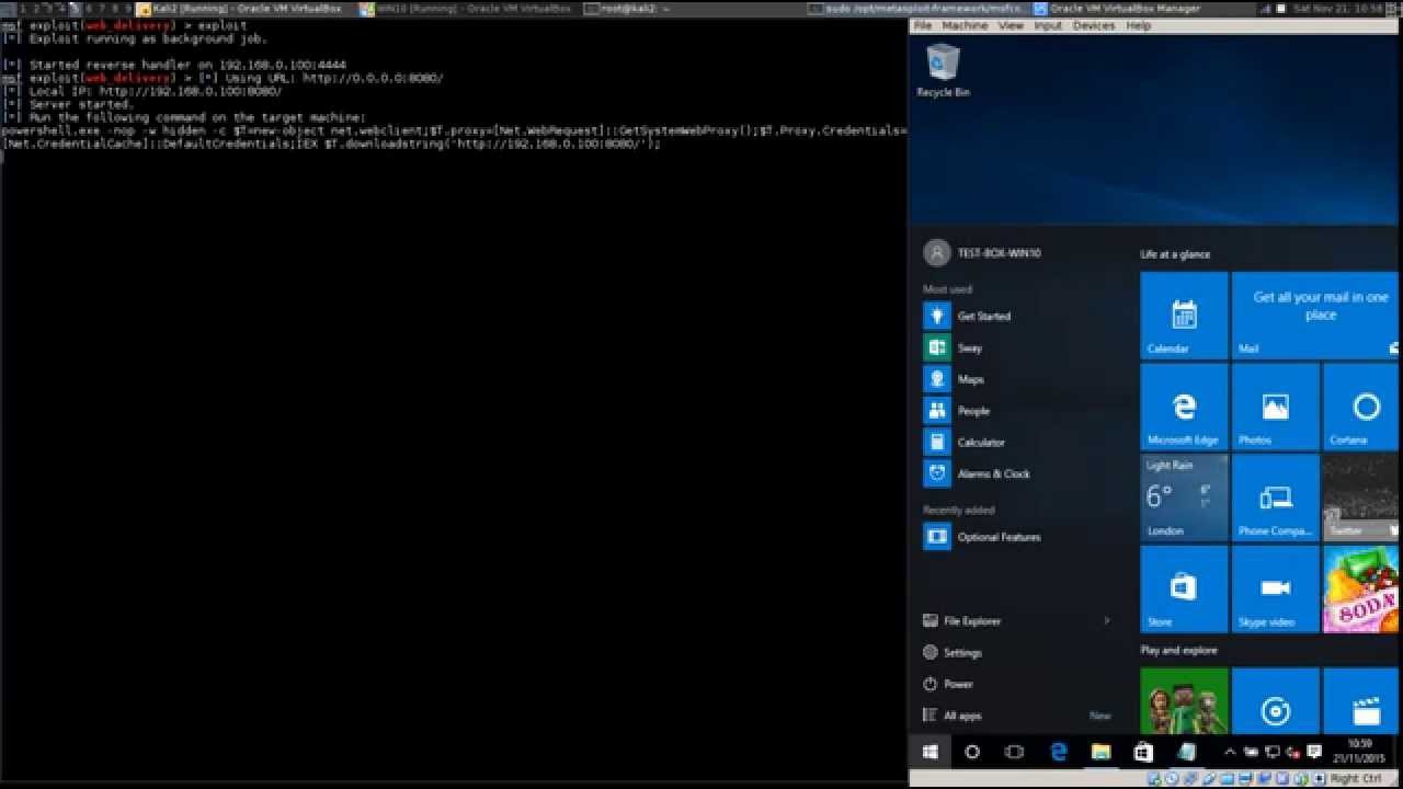 Windows 10 Hack Tutorial - PowerShell WebScript Delivery