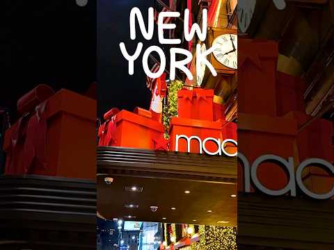 Christmas❄️ NYC Christmas Decorations 🎁 Macy’s Holiday Windows Festive Light New York City 🗽🚕🎄