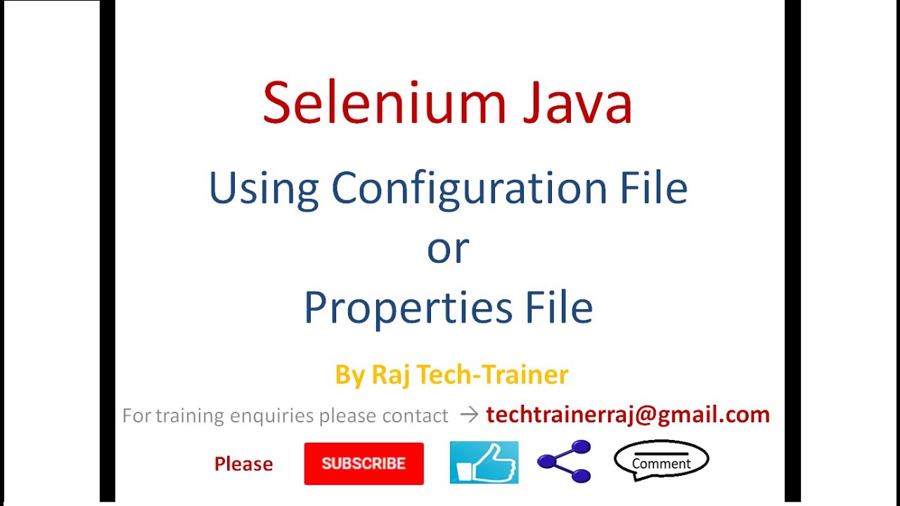 Reading Configurations from Properties File : Selenium Java Example