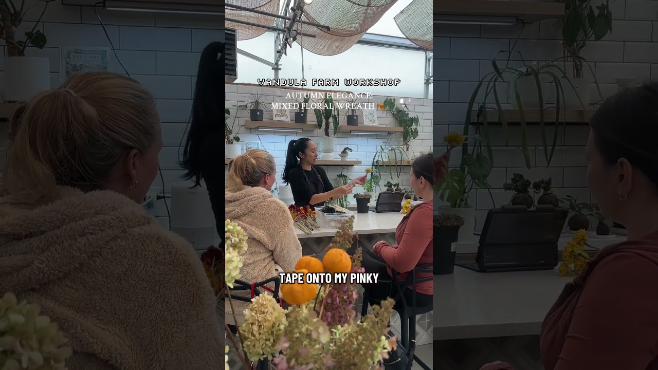 Autumn floral arrangement workshop led by Vicki Siu at Vandula Farms #flowerarrangement #diycrafts