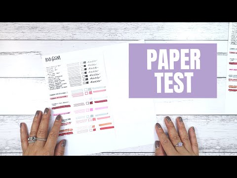 Paper Test - testing 3 different weight paper with pens, highlighters and markers