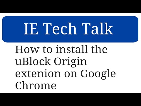 How to install the uBlock Origin extenion on Google Chrome