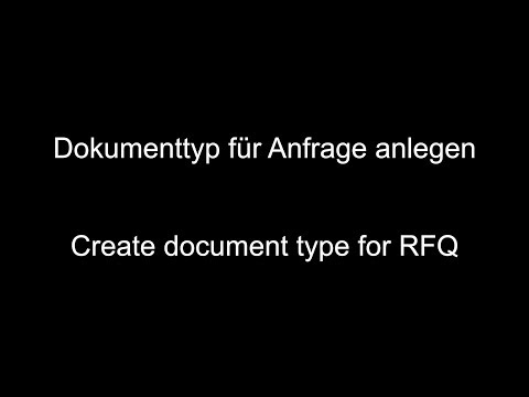 SAP MM - Create document type for RFQ