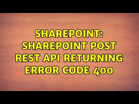 Sharepoint: SharePoint POST REST API returning error code 400 (2 Solutions!!)