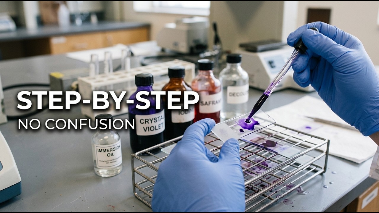 Complete Gram Staining Procedure | Smear Prep to 100x Microscopy (Beginner to Pro Guide)