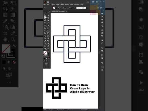 How to draw modern Cross logo in adobe illustrator