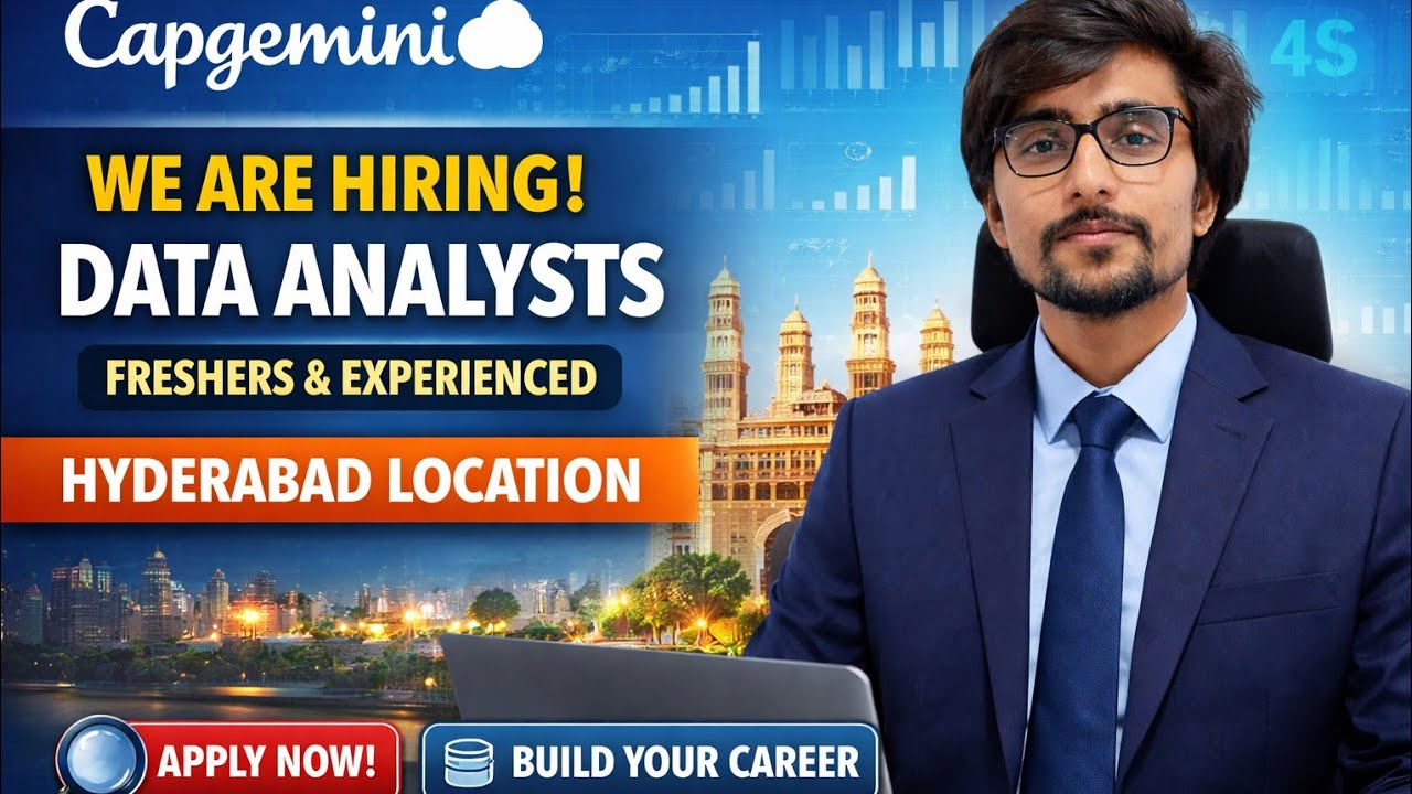 Data Analyst Job in Capgemini | Python PySpark | Freshers & Experienced