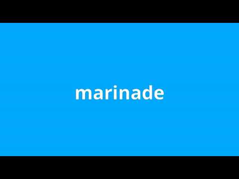 what is the meaning of marinade