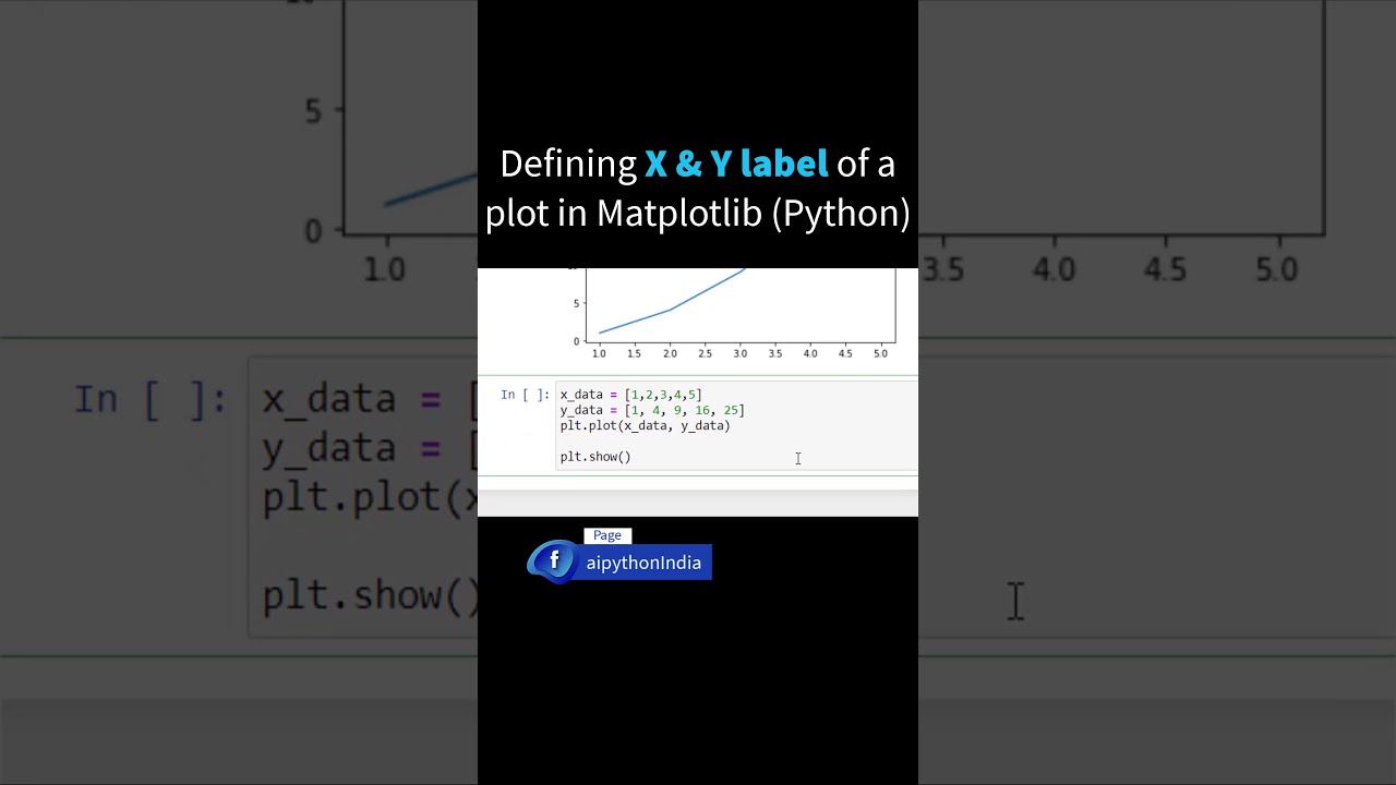 Assign X & Y label to a plot in Matplotlib Python