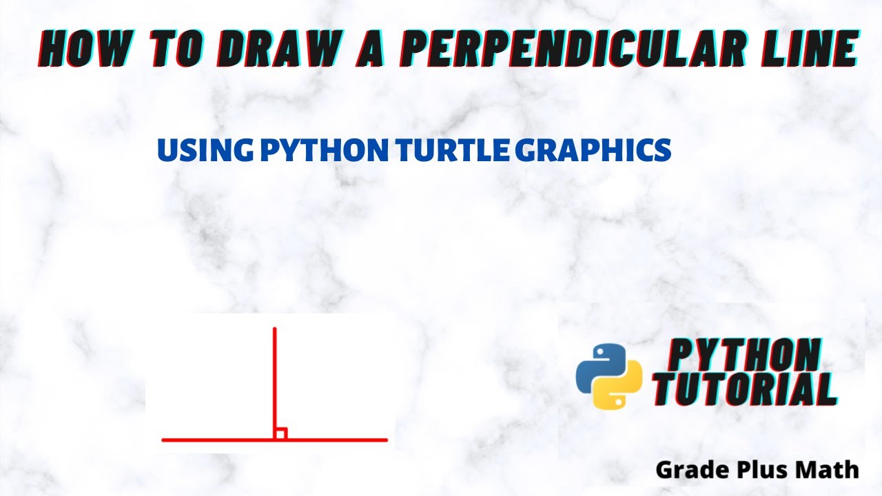 How to draw a perpendicular line using turtle graphics in python.