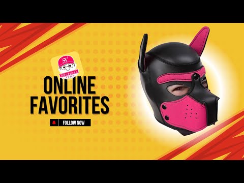 XL Neoprene Pup Hood with Removable Mask | Premium Pup Play Hood & Collar for Ultimate Comfort!