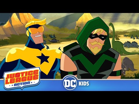 Justice League Action | Booster's Dinosaur Park | @dckids