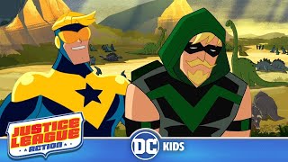 Justice League Action | Booster's Dinosaur Park | @dckids