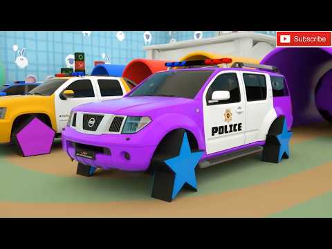 Learn Shapes Names with Luca and his Police Car Toys - Video for Children