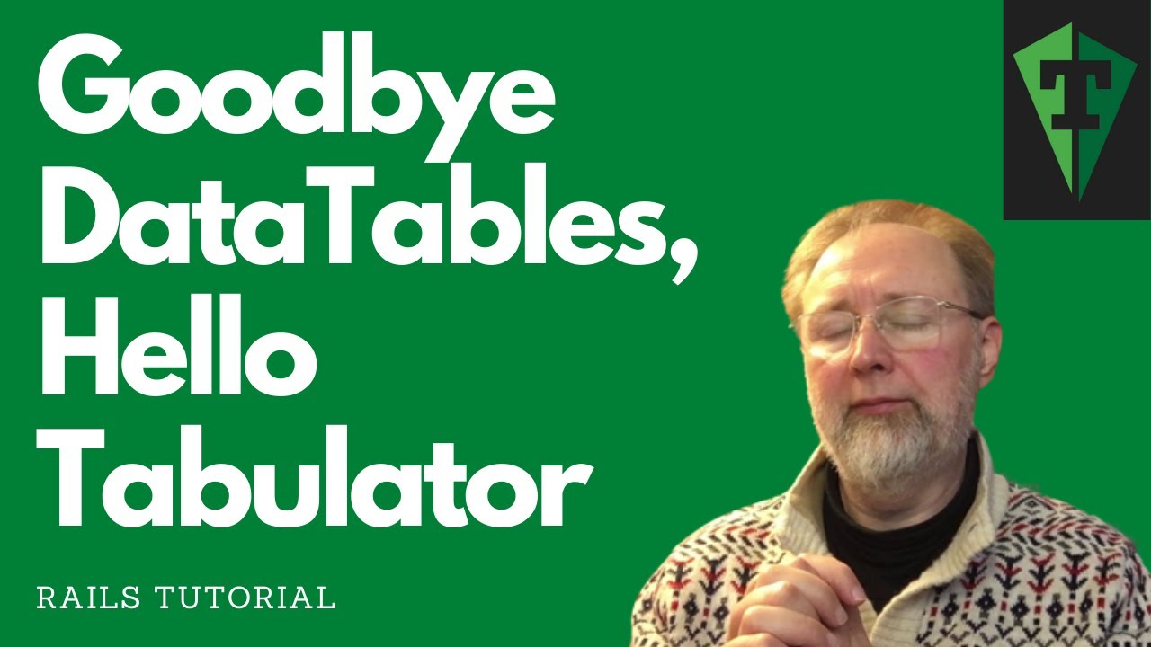 Rails 7 and Tabulator- Ruby on Rails Tutorial