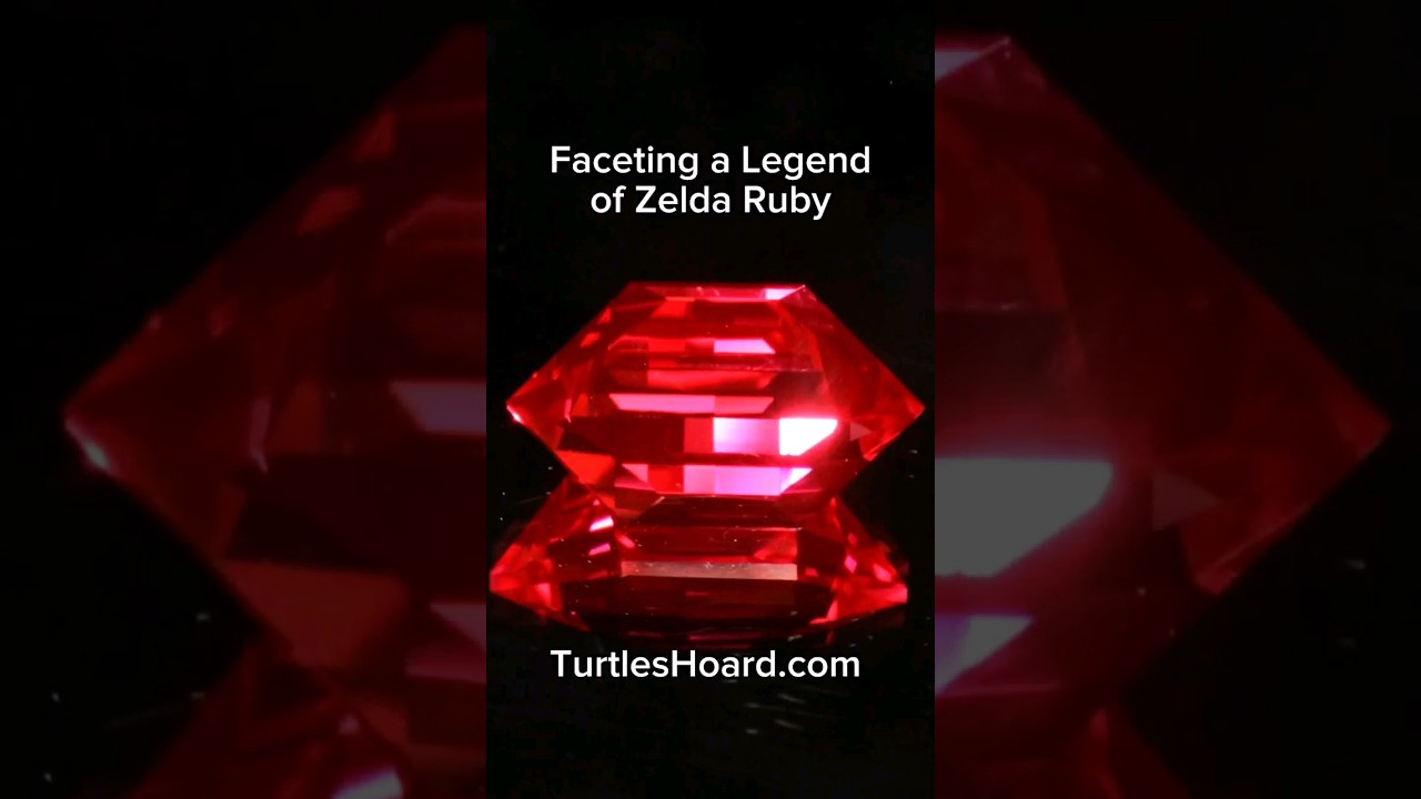 Faceting a Ruby from Legend of Zelda #ruby #rupee #faceting #gems #gemstones #laser #lasercrystal