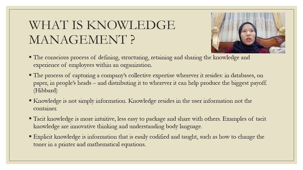 (BDH 261) ASSIGNMENT 1 - KNOWLEDGE MANAGEMENT