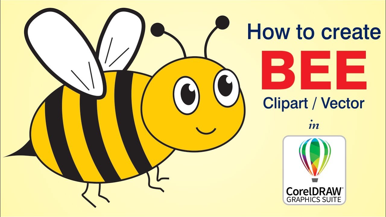Make a Vector/Clipart of Honey BEE | Madhumakhi (मधुमक्खी) Vector in Corel DRAW | CorelDRAW Tutorial