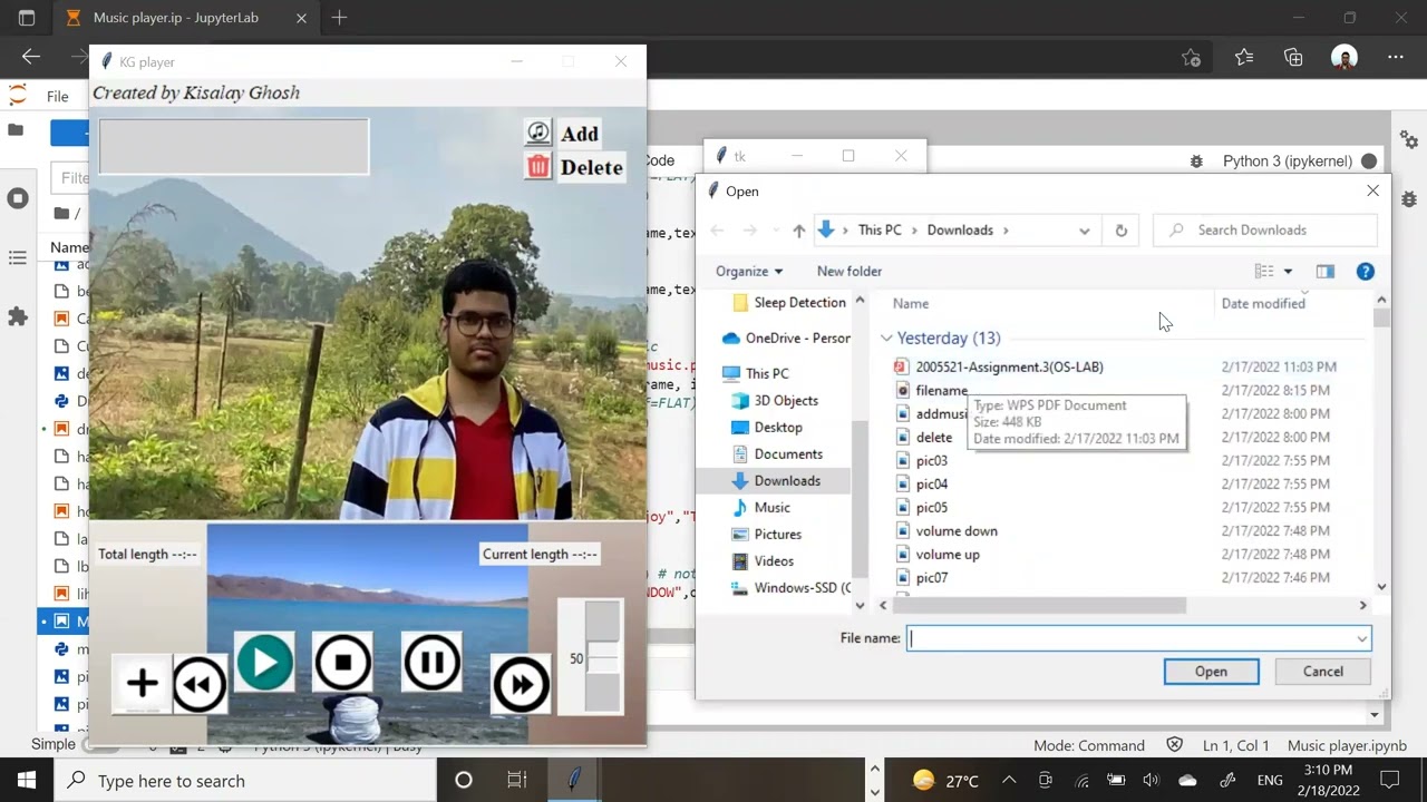 Music player using Tkinter|| Mutagen || Python