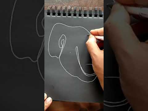 Draw A Gorilla Face One Line | Easy drawing idea #shorts #shortvideo #foryou #subscribe #artist