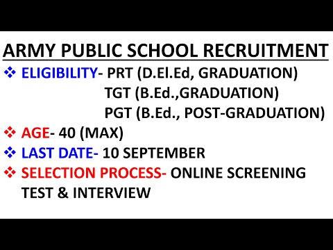 ARMY PUBLIC SCHOOL RECRUITMENT 2023
