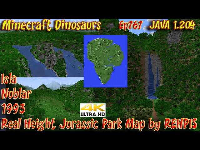 Isla Nublar 1993 Real Height Jurassic Park Minecraft Map