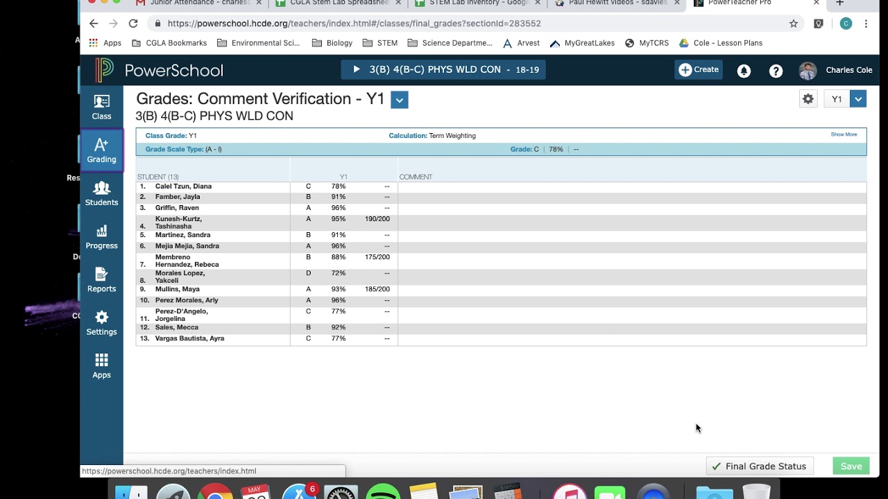 Finalizing Grades in PowerTeacher Pro