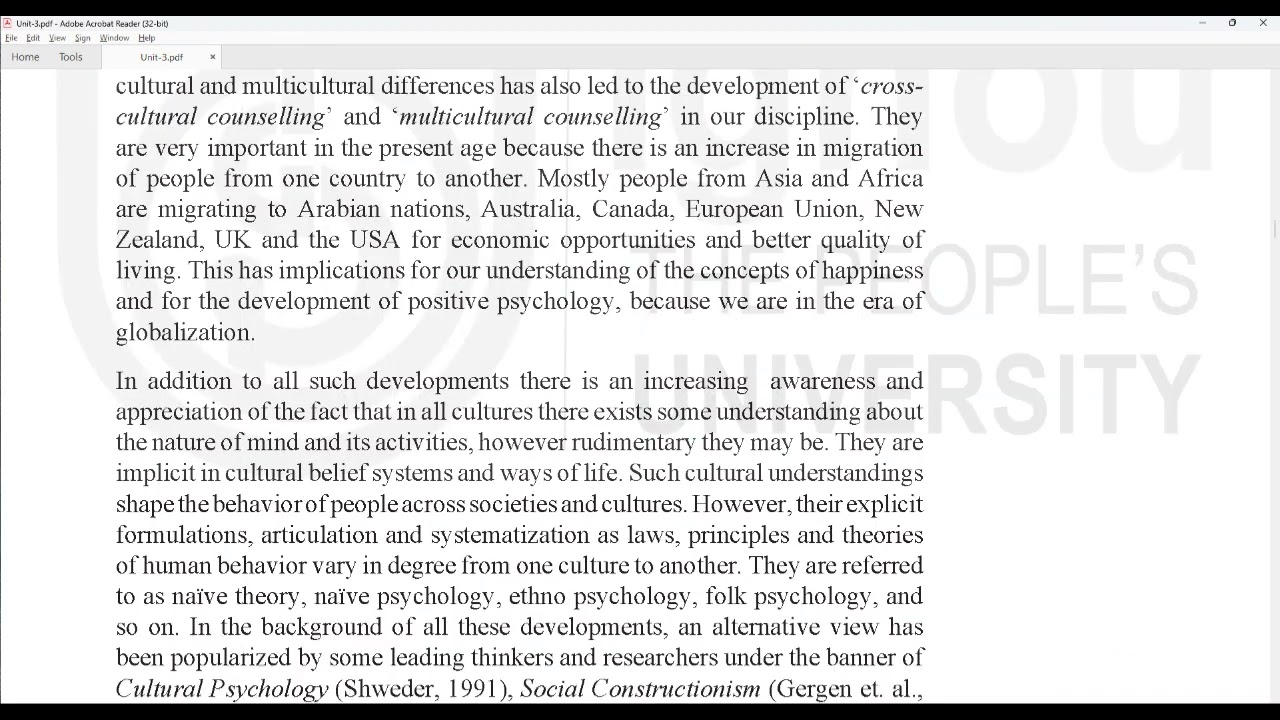 Unit 3 Positive Psychology and Indian Psychology