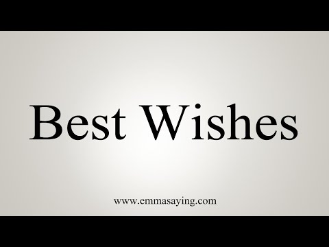 How To Say Best Wishes