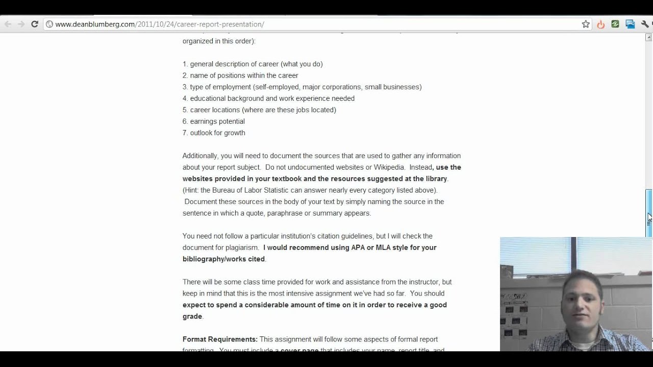 Career Report Overview