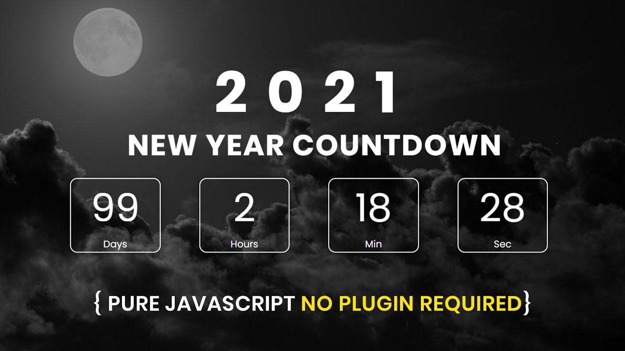 Responsive Simple Countdown Clock Website Page | Countdown Timer In Hindi | JavaScript Project