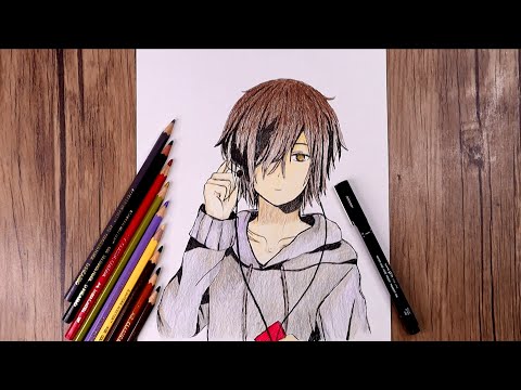 How to Draw an Anime Boy with Hoodie Step by Step | Drawing Tutorial