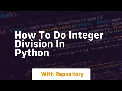how to do integer division in python