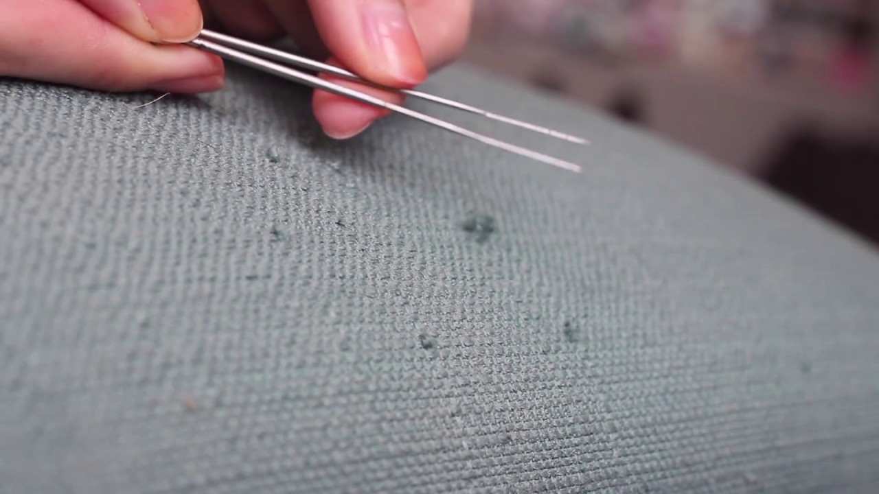 How to easily fix snagged upholstery caused by cat claws!