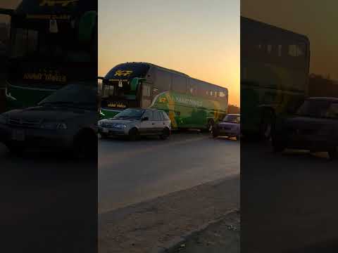 Kainat travel Yutong nova and New Pakistan Express Daewoo bus