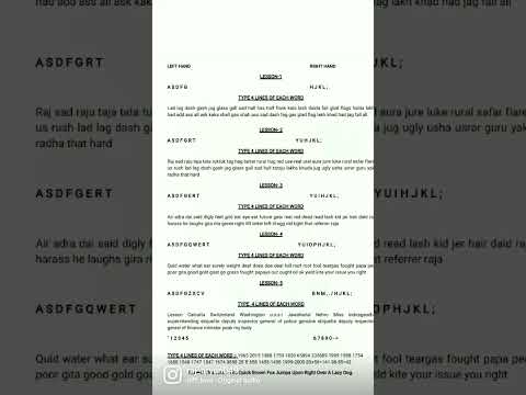 English Typing Lesson