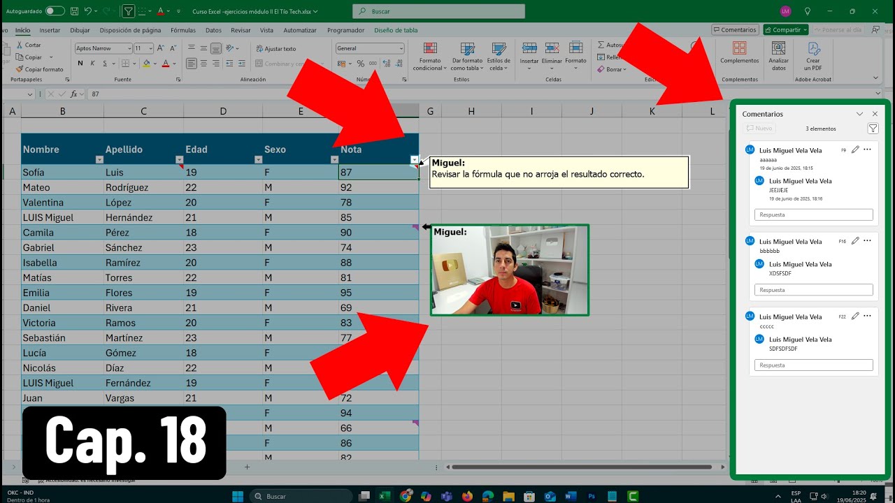 Como Insertar Notas y Comentarios en Excel  | Curso Excel Básico