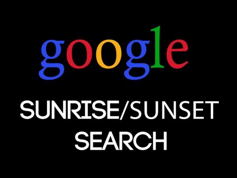 Google [11] - Find Sunrise/Sunset Time Of A City