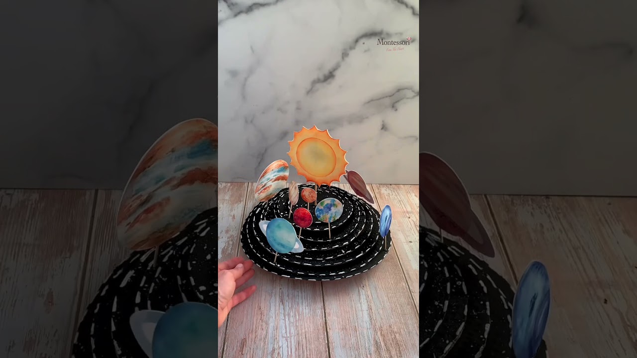 Recycled ♻️ DIY ☀️🪐Solar 🌌System FREE planets PDF #preschool  #montessori #diy #kidsactivities