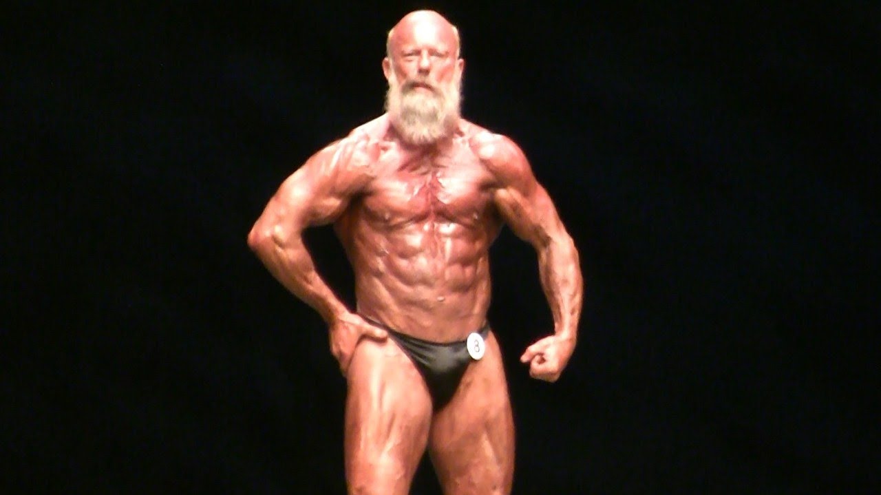 60 Year Old IFBB Pro Bodybuilder Andreas Cahling at The 2012 Master Mr Olympia.