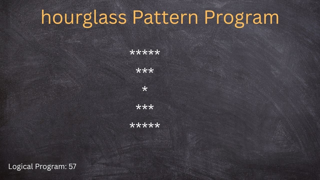 Sandglass star pattern using java, hourglass star pattern using java, pattern programs