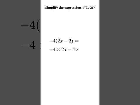 Simplify the expansion -4(2x-2)
